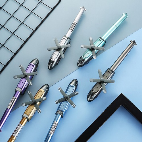Creative Helicopter Metal Gel Pen 0.5mm Writing Novelty Kids Toys ...