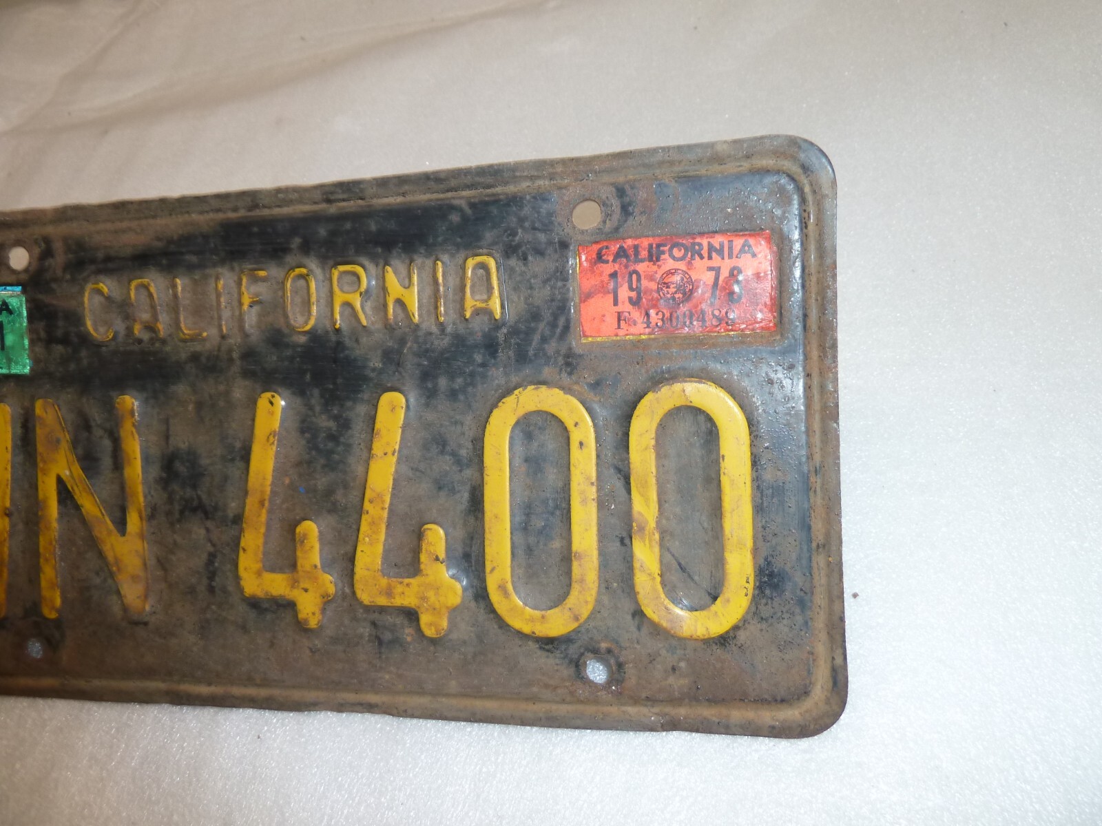 Vintage 1960’s,70s California Black License Plate # wg 6231 Single | eBay