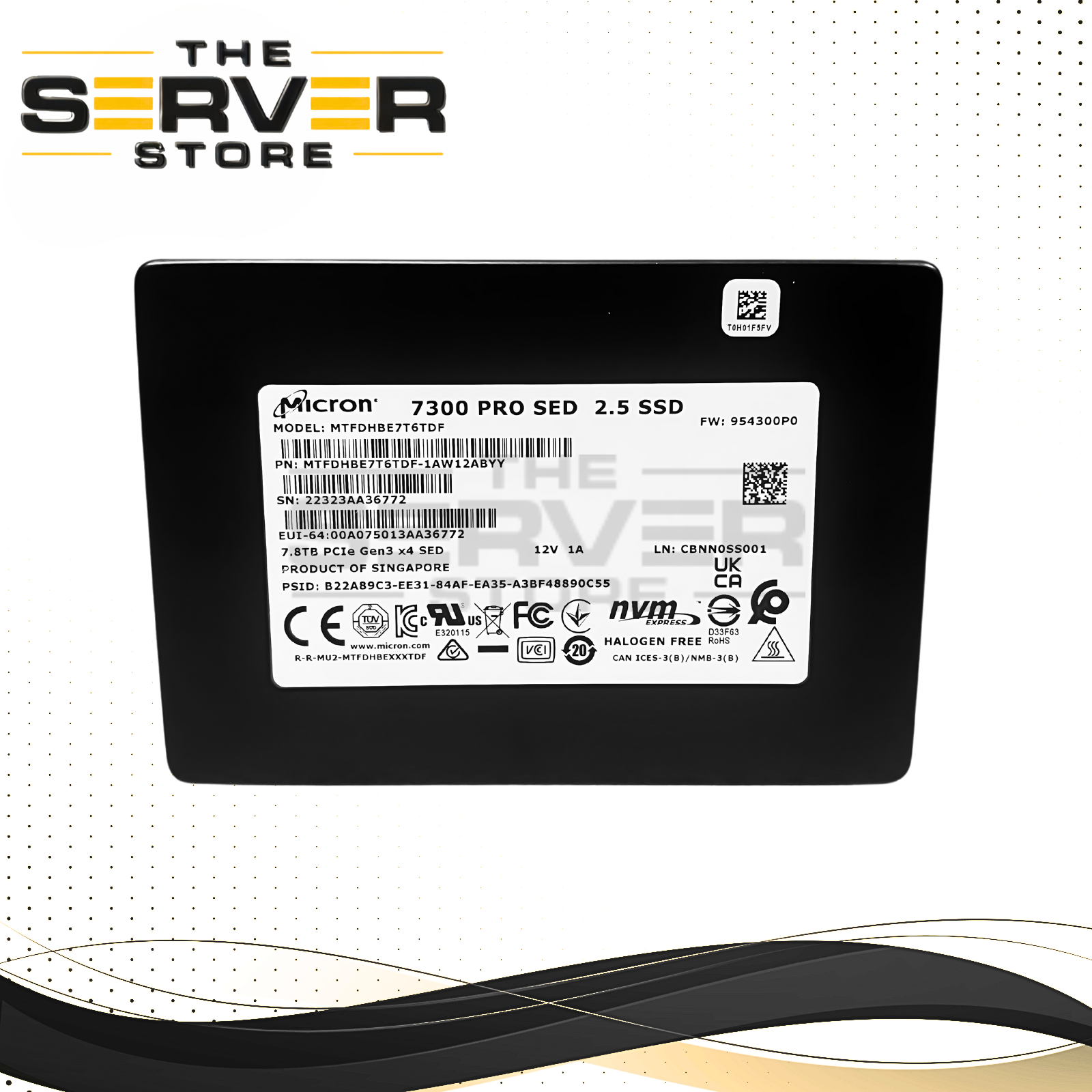 Micron 7300 PRO 7.68TB 2.5" U.2 PCIe Gen3 NVMe SSD MTFDHBE7T6TDF New ...