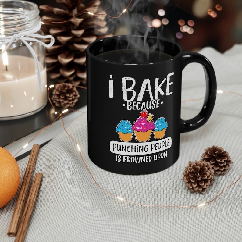 Baker Mug, Funny Baking Coffee Mug, Bakery Gift For Him & Her, Cute ...
