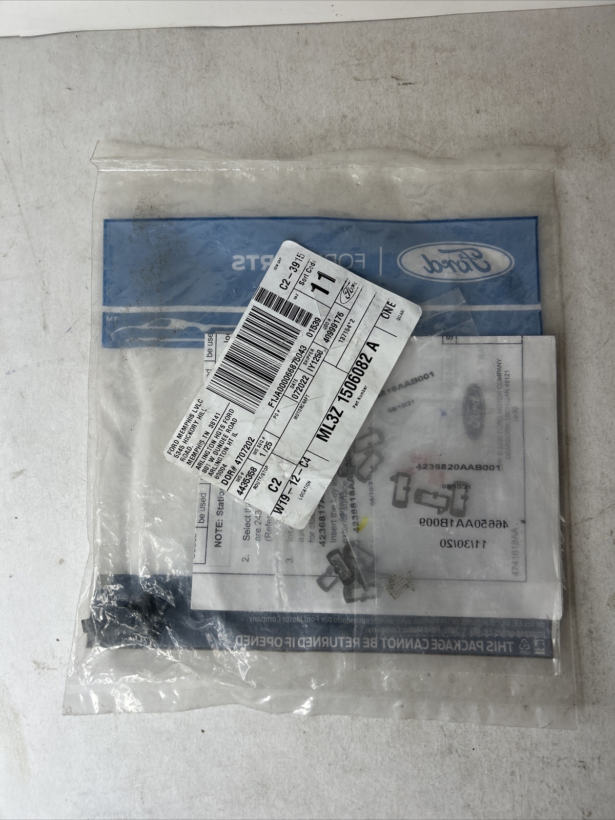 FORD OEM ML3Z1506082A CYLINDER ASY - LOCK ML3Z-1506082-A for sale ...