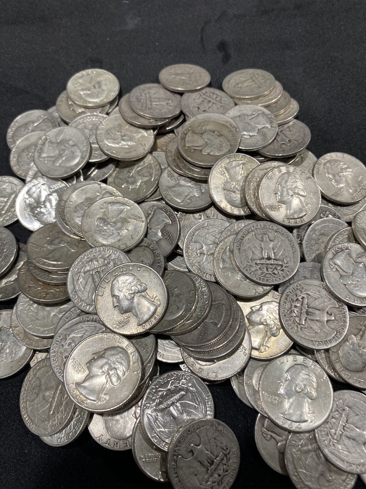 Washington Quarters 90% US Junk Silver Coins $10.00 (20) Rolls 3 | eBay