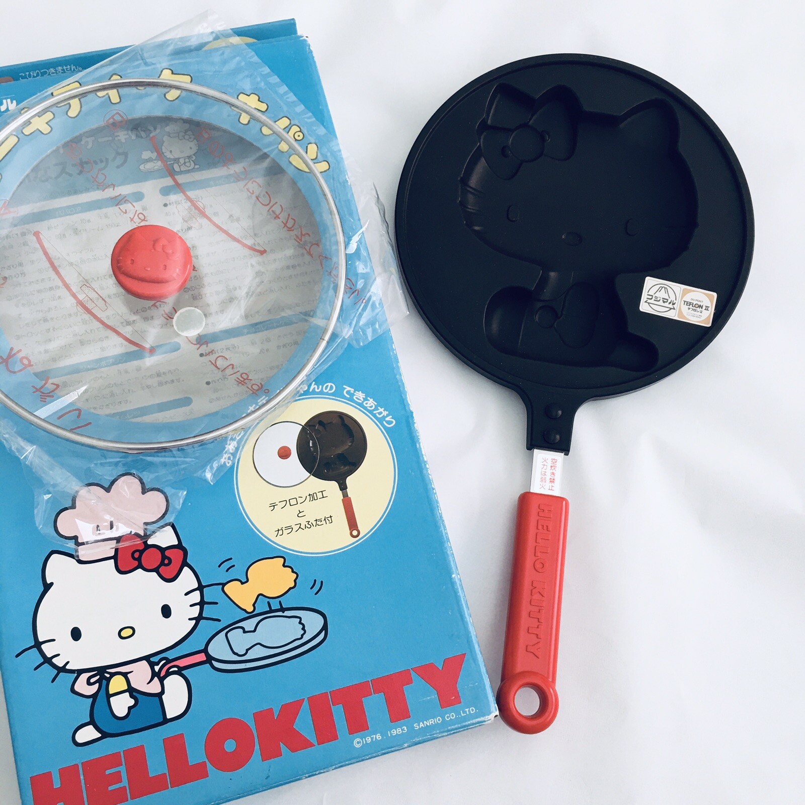Rare Vintage Hello Kitty Pan Mold w/Lid Sanrio 1983 DuPont Teflon New ...