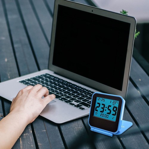 Creative Folding Backlight Number Clock LED Digital Alarm Clock Travel ...