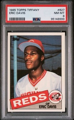 1985 Topps Tiffany #627 Eric Davis Cincinnati Reds Rookie PSA 8 NM-MT ...