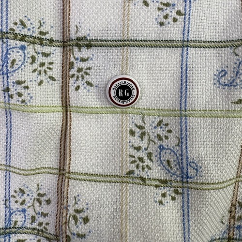 Robert Graham Shirt Men’s Medium White Checkered Paisly Long Sleeve ...