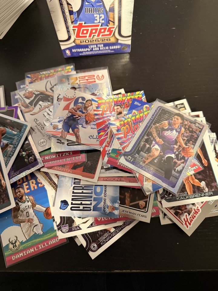 Topps 2025/26 Random Trading Card Lot 60+ Cards Basketball Rookies And ...