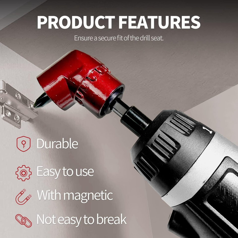 1/4 Inch 105 Degree Right Angle Driver Adapter Hex Shank Power ...