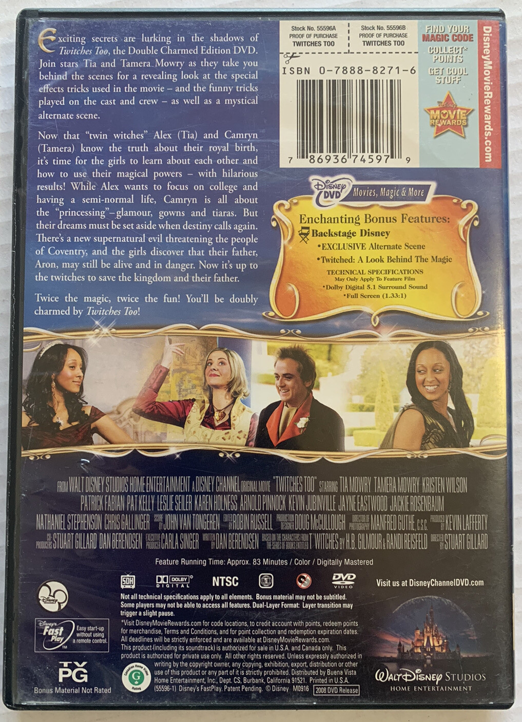 Twitches Too (DVD, 2007, Double Charmed Edition, Disney, Tia & Tamera ...
