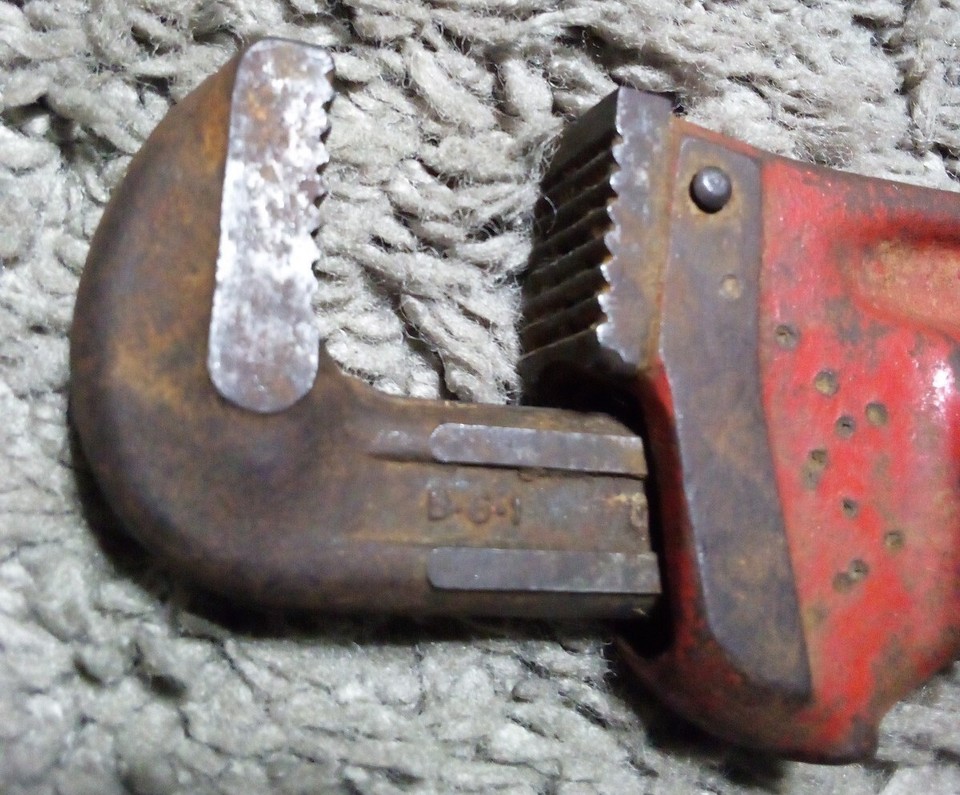 VTG/Antique RIDGID 1930s Ridgid Tool No. 8 Steel Pipe Wrench Pat ...