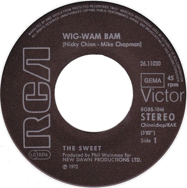 The Sweet WigWam Bam 7" Single RE Vinyl Schallplatte 73394 | eBay.de
