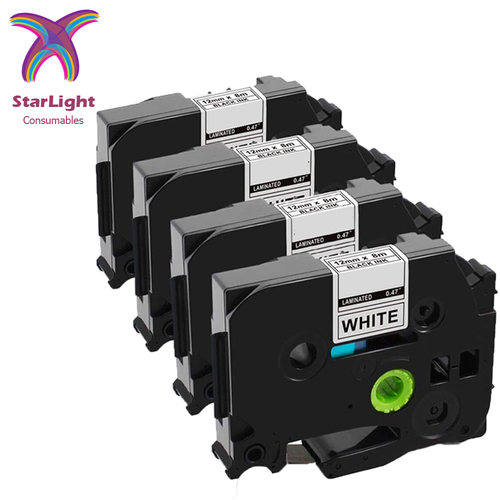 4 x LABEL TAPE TZe-231 COMPATIBLE WITH BROTHER PT-H105 CASSETTE TZ231 ...