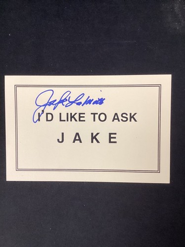 Jake LaMotta Signed Cut 9x6 Boxing Autograph HOF TPG | eBay