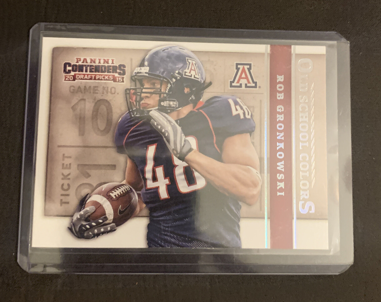 2015 Contenders Draft Rob Gronkowski School New England Patriots Rare ...