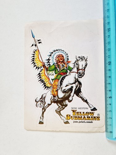 Adhesive Yellow Submarine Western Jeans Sticker Autocollant Vintage 80s ...