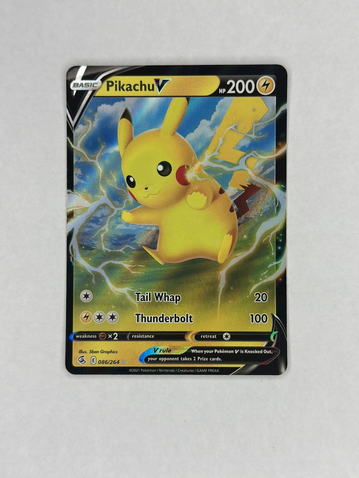 Pokemon TCG Fusion Strike 086/264 - Pikachu V - Ultra Rare - NM | eBay