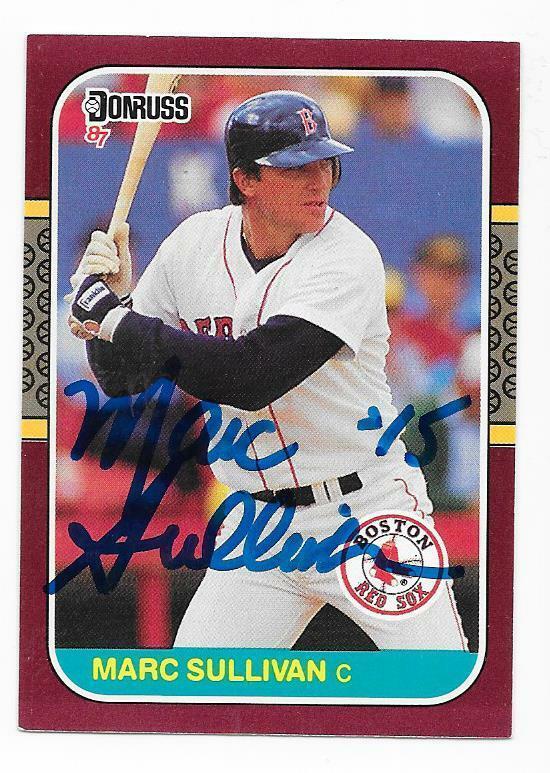 MARC SULLIVAN 1987 DONRUSS OPENING DAY AUTOGRAPHED SIGNED # 187 RED SOX ...