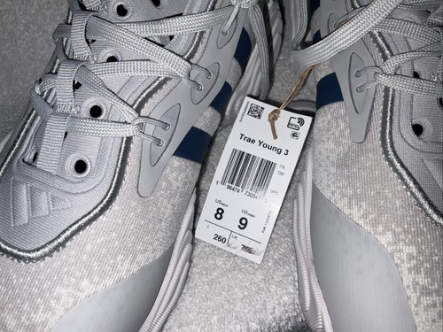 Adidas Trae Young 3 Low Grey Preloved Ink IE2708 Mens Basketball ...