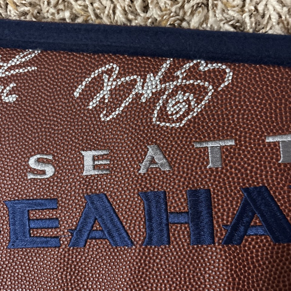 Tyler Lockett Autographed And Bobby Wagner Autographed Pennant Seattle ...