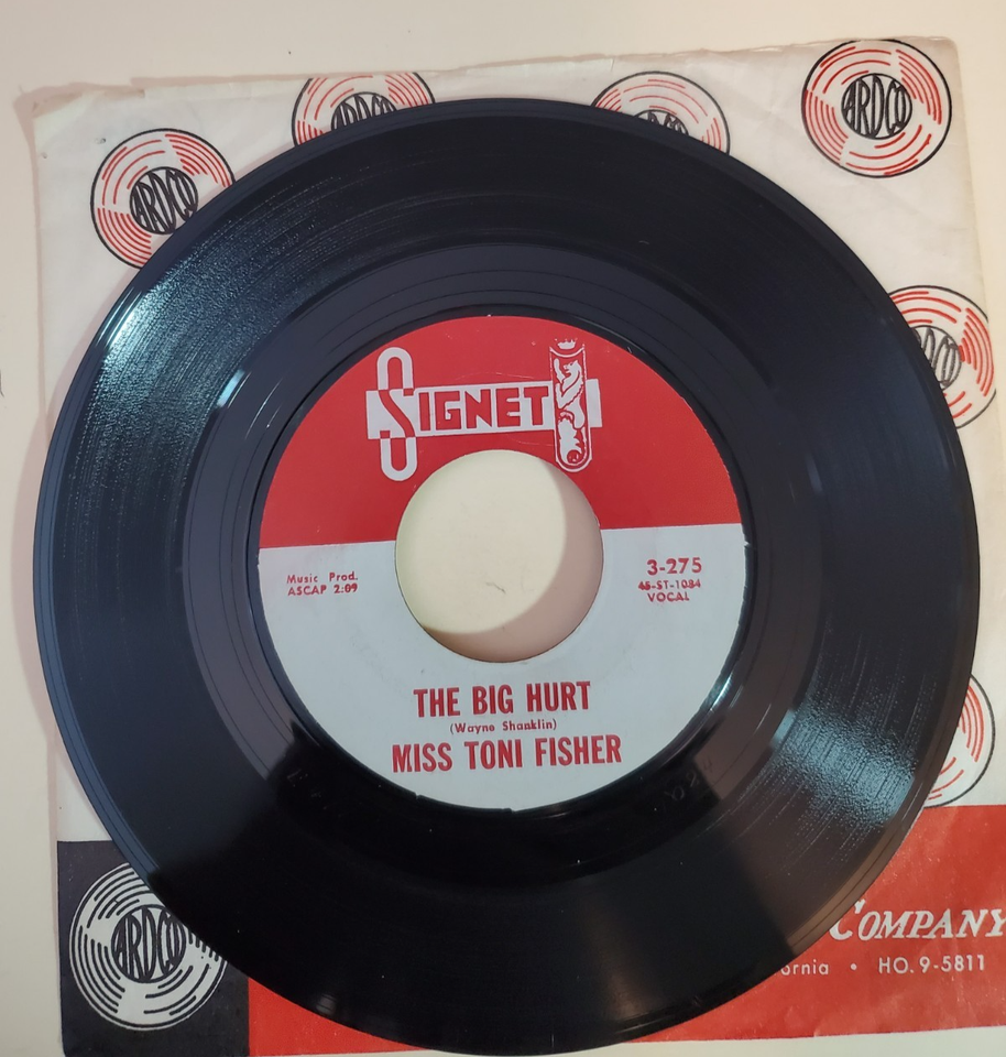 Miss Toni Fisher THE BIG HURT (GREAT ROCK N ROLL 45) #275 PLAYS VG++ | eBay