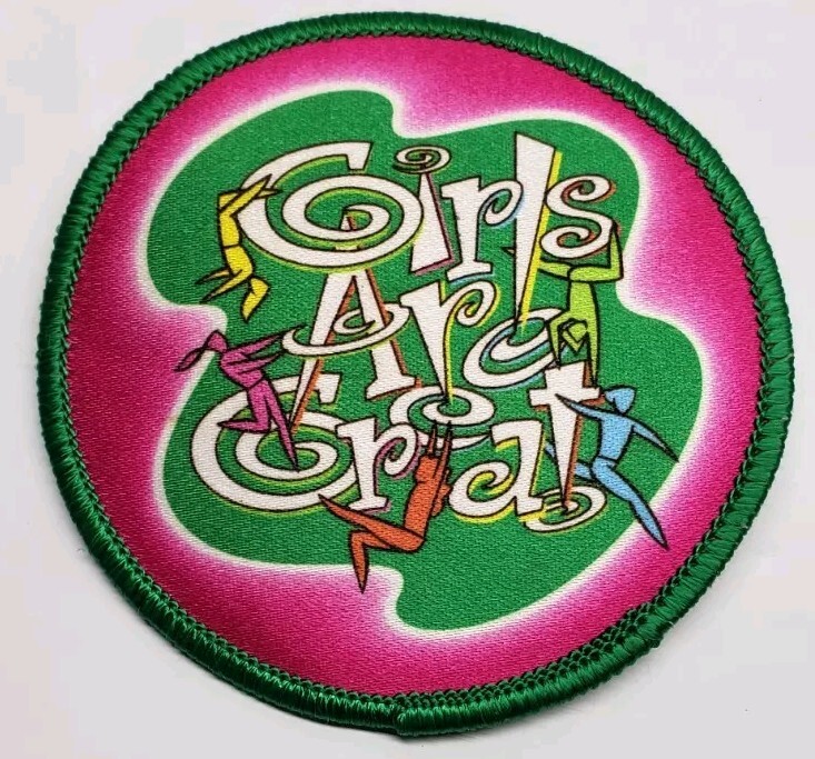 3" Pink & Green Girl Scout - Girls are Great Patch | eBay