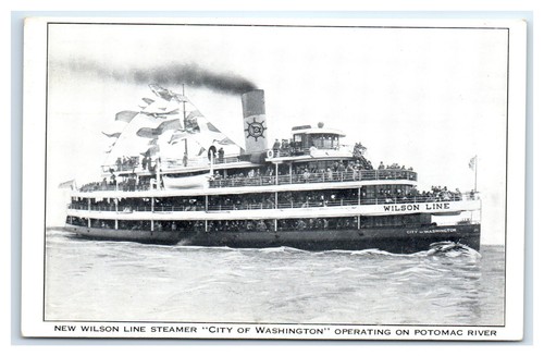 Washington, DC Postcard - NEW WILSON LINE STEAMER | eBay