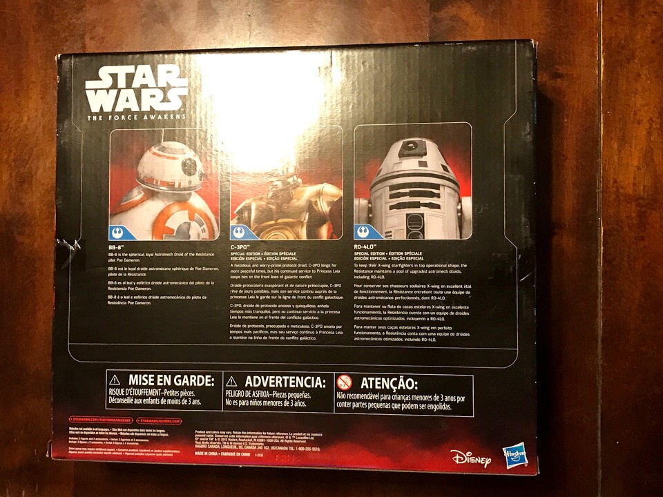 NEW SEALED EXCLUSIVE STAR WARS THE FORCE AWAKENS DROIDS COLLECTORS 3 ...
