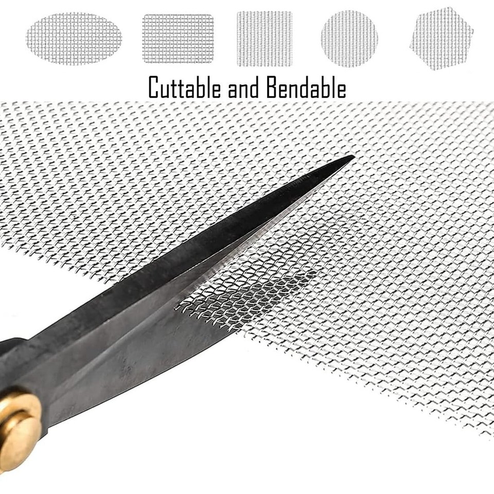 Wire Mesh Sheet Stainless Steel Woven Wire 5 Mesh No Rust Meshes Screen ...