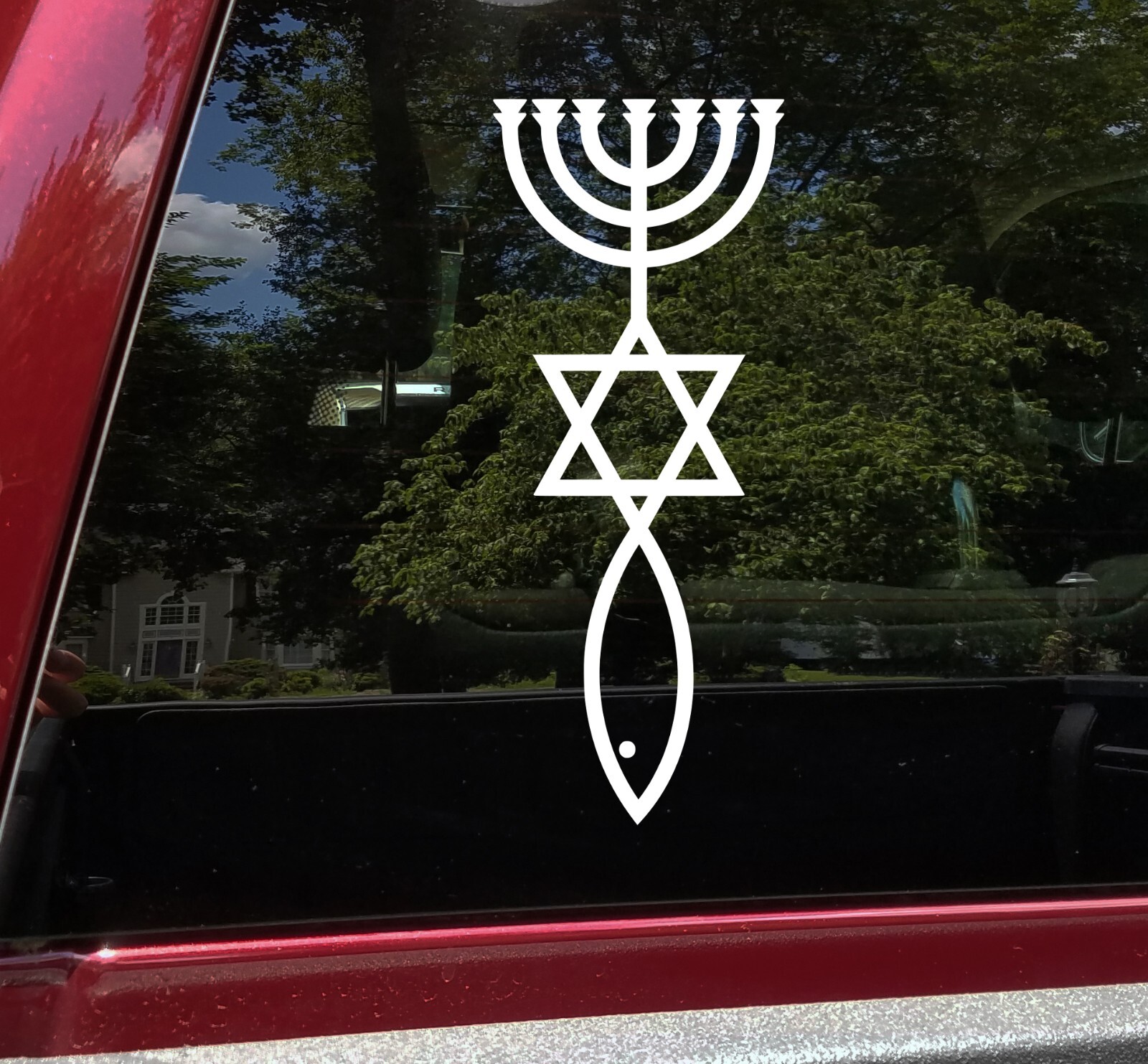 Messianic Judaism Symbol Vinyl Decal | Menorah Star of David Ichthys ...