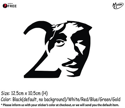 2pac Sticker Hip Hop Rap Reflective Car Decals Rock Band Best Gifts BL ...
