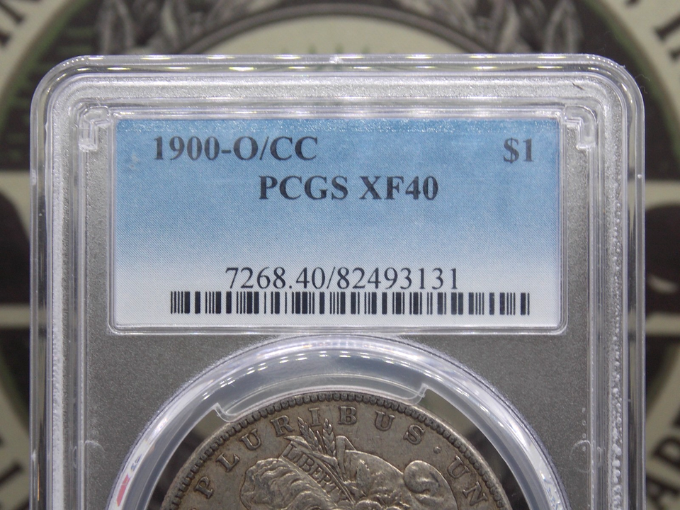 1900 "O/CC" Morgan SILVER Dollar $1 PCGS XF40 #131 Extra Fine Top-100 ...
