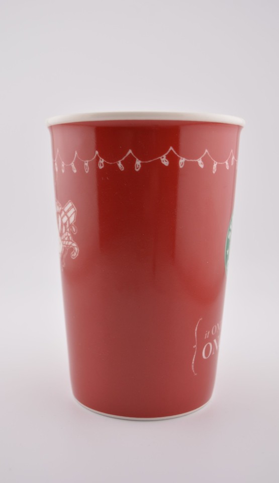 2005 Starbucks Collectors It Only Happens Once a Year red coffee cup ...