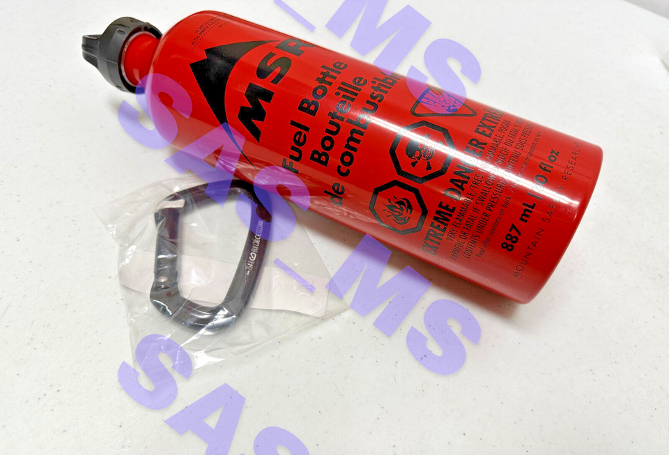 MSR LIQUID FUEL ALUMINUM BOTTLE LEAK PROOF 30 OUNCE WITH 3 INCH D RING ...