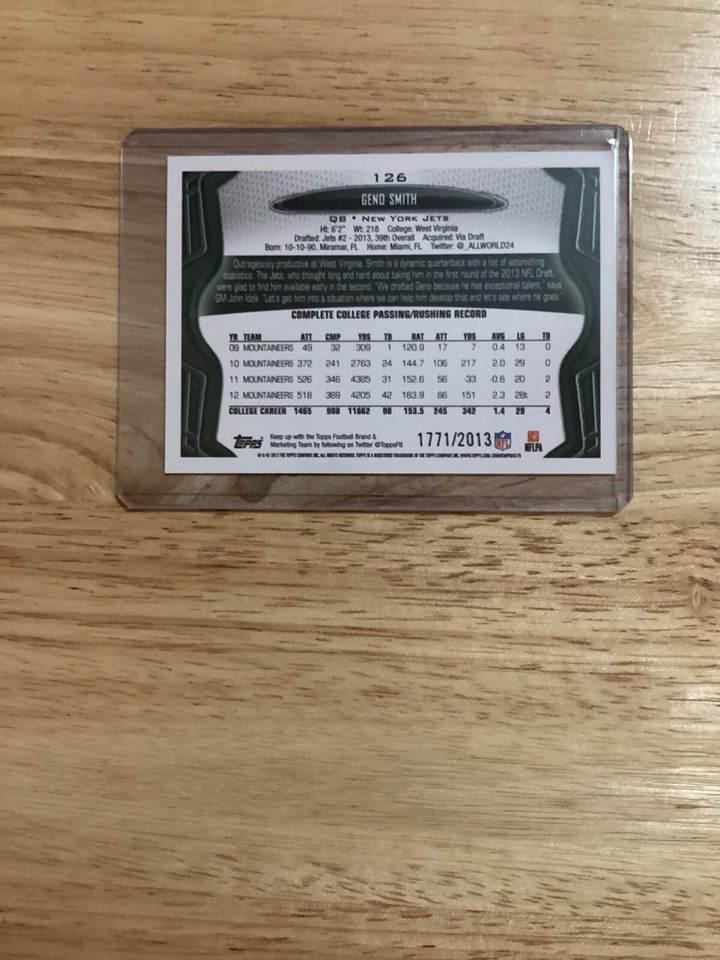 Geno Smith Rookie Card Set | eBay