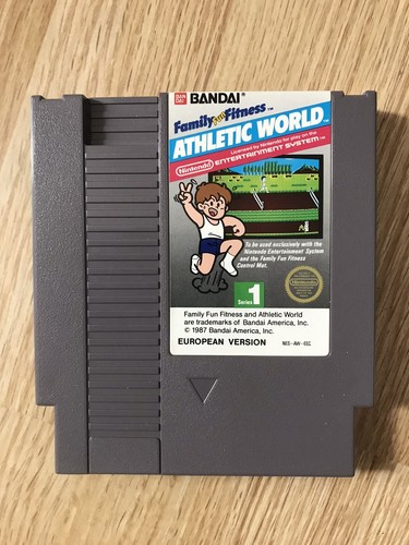 Rare Jeu Nintendo NES Original Pal B FRA Athletic World Family Fun Fitness | eBay