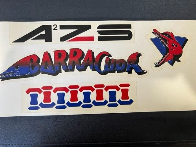 ! ORIGINAL FACTORY BARRACUDA STICKER SET ONE SIDE FOR A2 ZS VINTAGE MTN ...