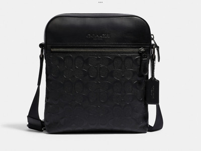 NWT Coach 4009 Houston Flight Bag In Signature Leather Black | eBay