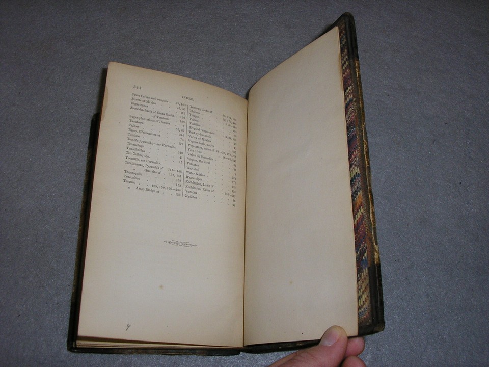 Antique Mexico History Book Anahuac Aztecs Decorative Leather Binding ...