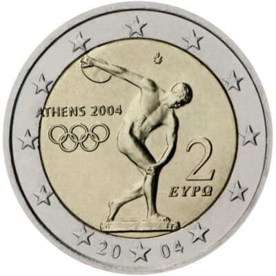 Greece - 2 Euro Commemorative 2004 Athens Olympic Games UNC FREE ...