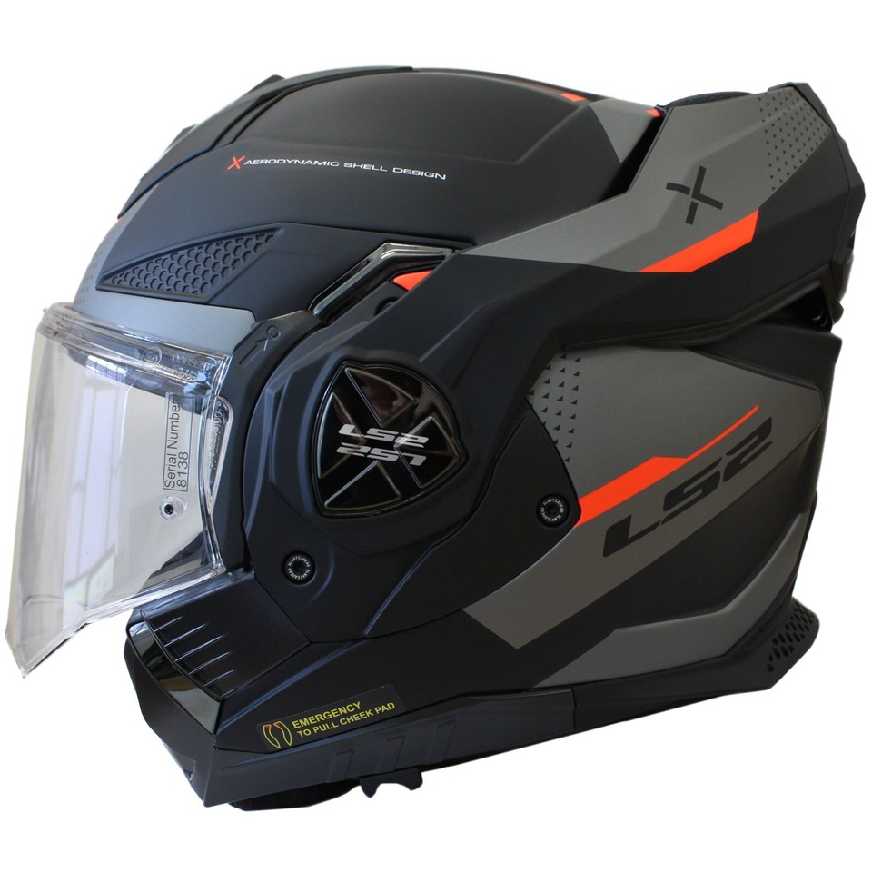 LS2 Motorcycle Helmet 3XL Advant X Oblivion FF901 Flip up Black ...