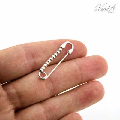 Sterling Silver 925 Pin Brooch Simple Baby Pin Newborn Baby Gift N86 | eBay