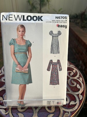 New Look Ladies Dress Length & Sleeve Options Pattern 6705 Uncut Sizes ...