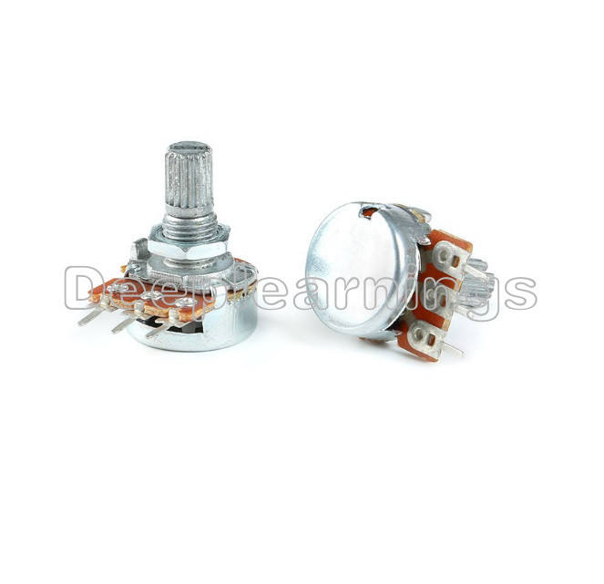 2PCS 100K ohm Linear Taper Rotary Potentiometer Panel pot B100K 15mm ...