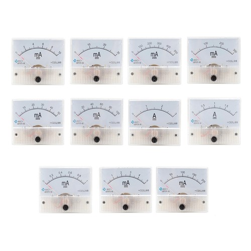 Rectangular DC Analog MA Meter AMP Panel Meter for Circuit Testing ...