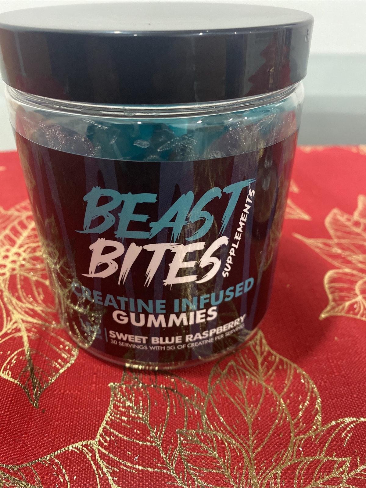 Beast Bites Creatine Infused Gummies - Sweet Blue Raspberry (150 Pieces ...