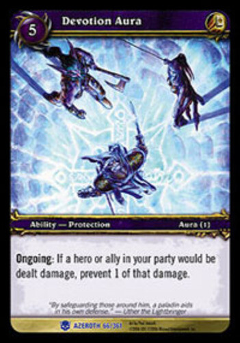 1x Devotion Aura - Rare Near Mint Heroes of Azeroth | eBay