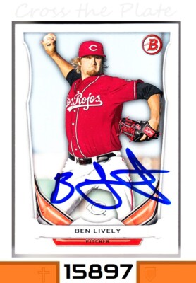1-2014 BOWMAN PROSPECTS IN-PERSON SIGNED AUTO BEN LIVELY REDS CARD#BP66 ...