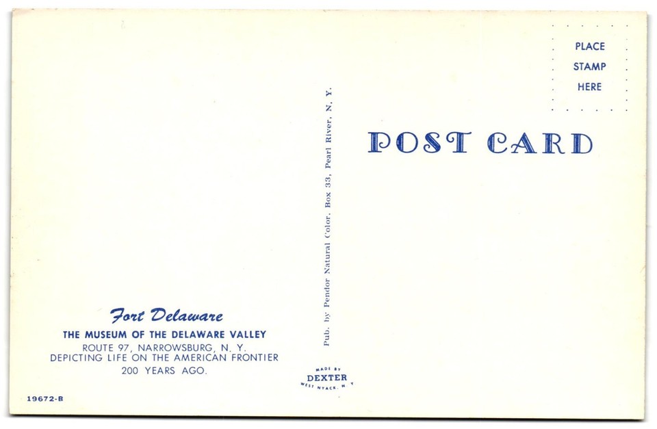 Fort Delaware the Museum of the Delaware Valley Narrowsburg NY Postcard ...
