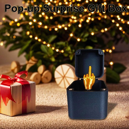 Middle Finger In A Box Funny Surprise Prank Spoof Hand Pop up Box Gift ...