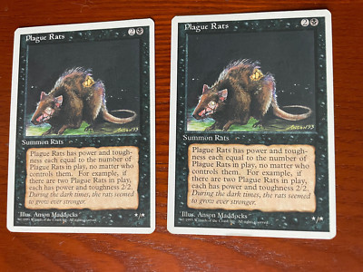 MTG Plague Rats SINGLE USED EXCELLENT CONDITION SEE PHOTOS | eBay